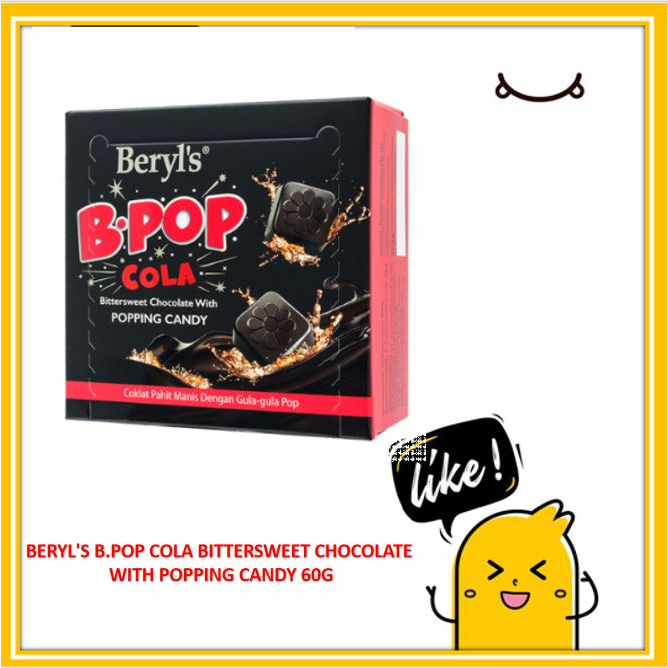 BERYL'S B.Pop Cola Bittersweet Chocolate with Popping Candy 60G ...