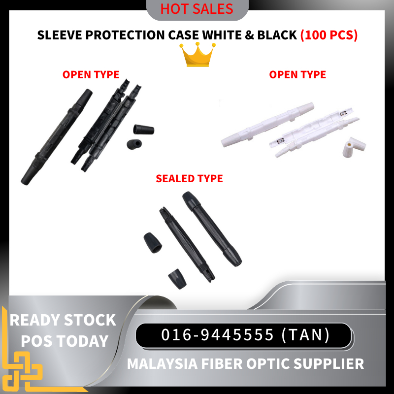 (100pcs)Protector Sleeve Waterproof Rounded Type FTTH Fiber Optic FTTH ...