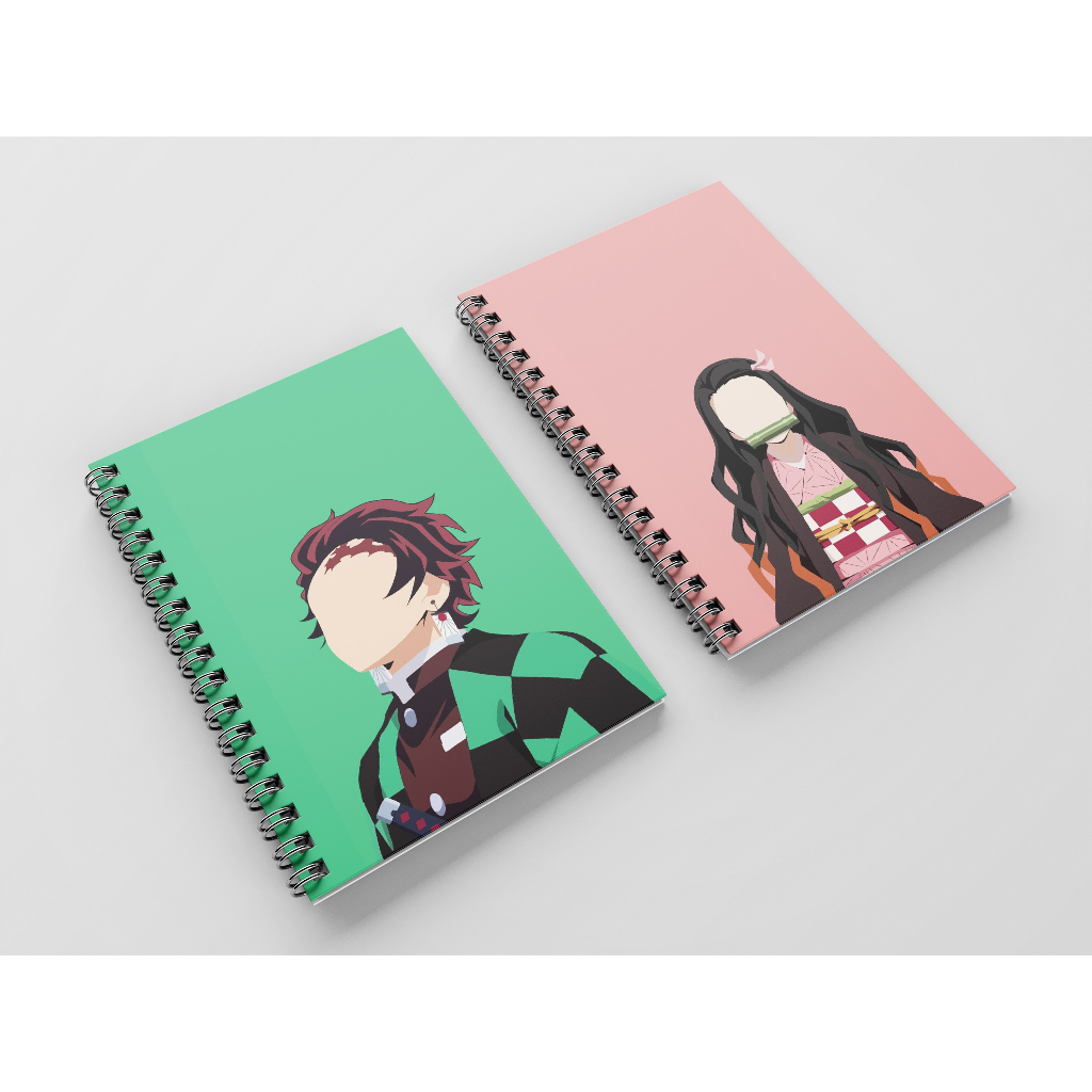 Demon Slayer Theme Notebook | Kimetsu No Yaiba | Buku Nota -Blank-Line ...