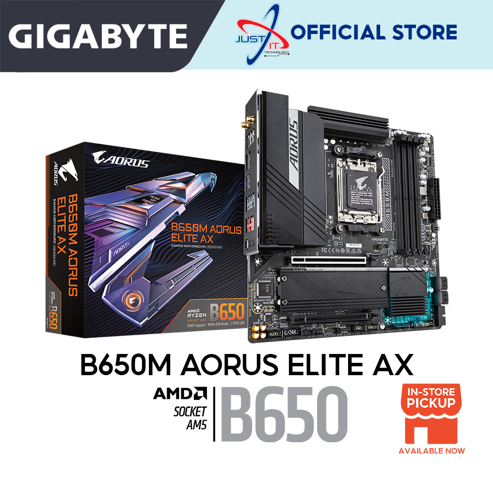 GIGABYTE B650M AORUS ELITE AX WiFi DDR5 AM5 Gaming Mainboard Combo Deal ...