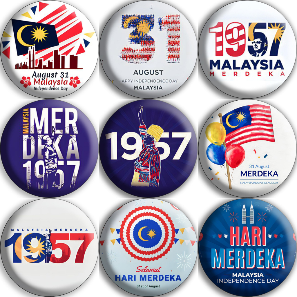 Merdeka Malaysia Badge Button Size 44 mm | Shopee Malaysia