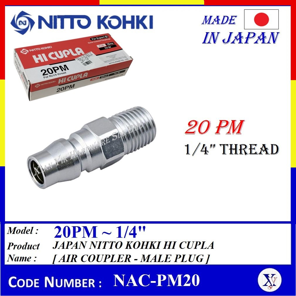 NAC- [PER 1PC] 100% ORIGINAL NITTO KOHKI HI CUPLA AIR COUPLING | NITTO AIR COUPLER | NITTO QUICK ...