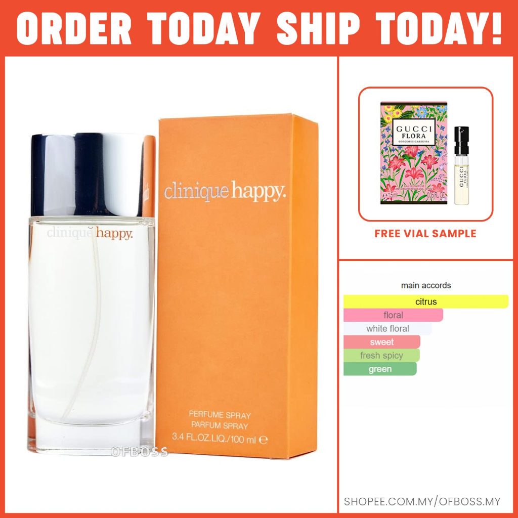 Happy Perfume By Clinique Eau De Parfum EDP 100ml For Women | Shopee ...