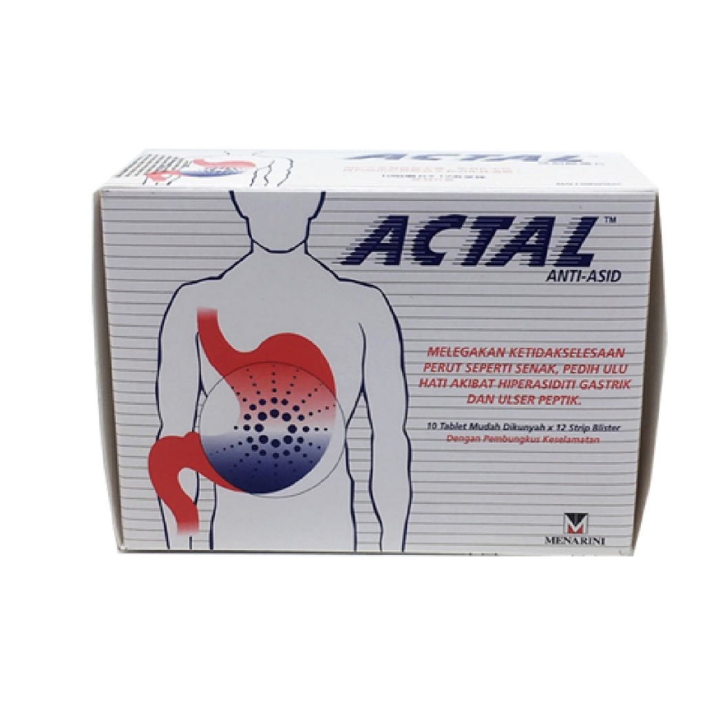 Actal Anti Acid 2 Strips x10s Table Digestive Care Stomach Relief ...