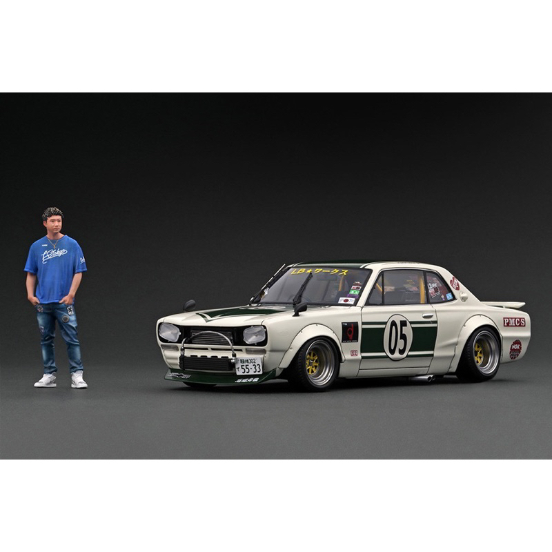 Ignition Model IG2647 1/18 Scale LB-WORKS Charasuka 2Door White/Green ...