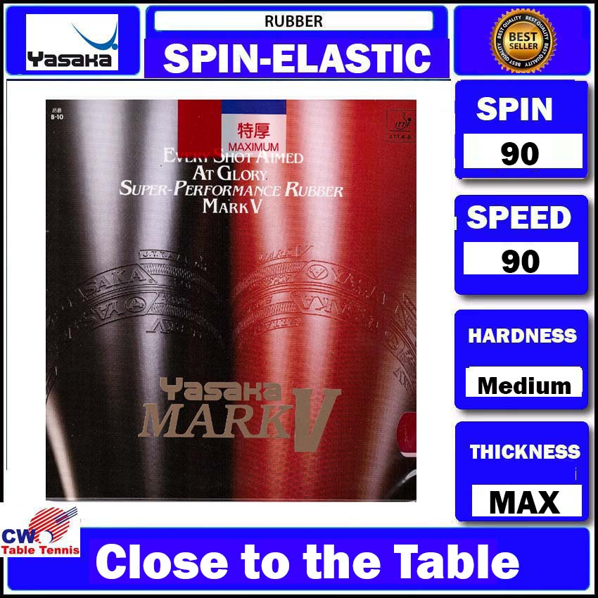Yasaka Mark V Spin-Elastic Table Tennis Rubber Ping Pong Getah Sheet | Shopee Malaysia