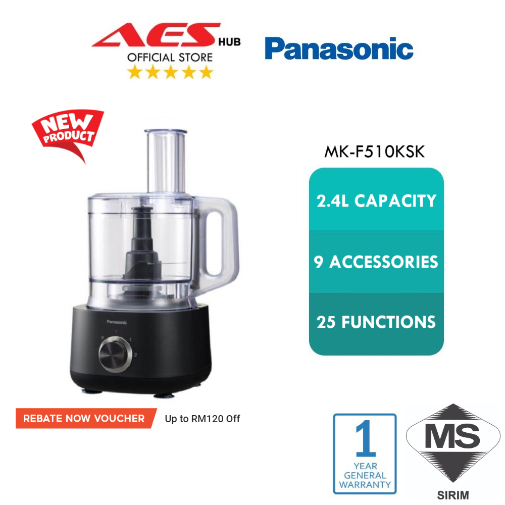 Panasonic MK-F510KSK Food Processor With 9 Accesorries 25 Functions MK-F510KSK | Shopee Malaysia