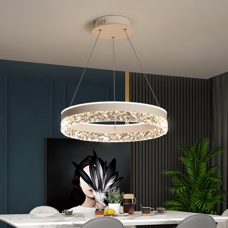 Modern Nordic Aryclic Crystal Hanging Lamp Chandelier Ceiling Light ...