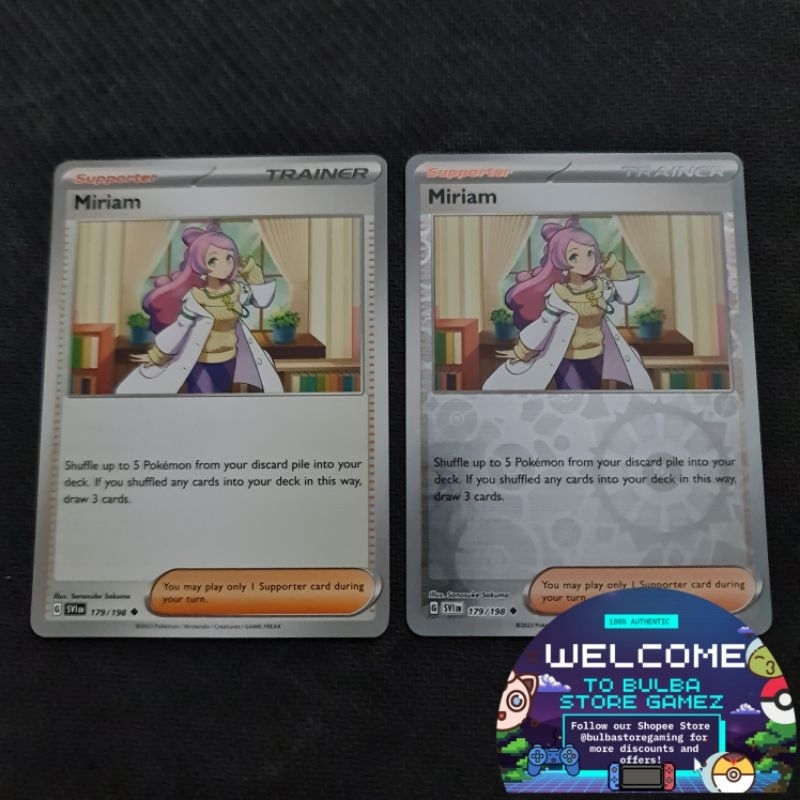 Miriam 179/198 SV01 NA / Reverse Holo Pokemon TCG Card Game Scarlet ...
