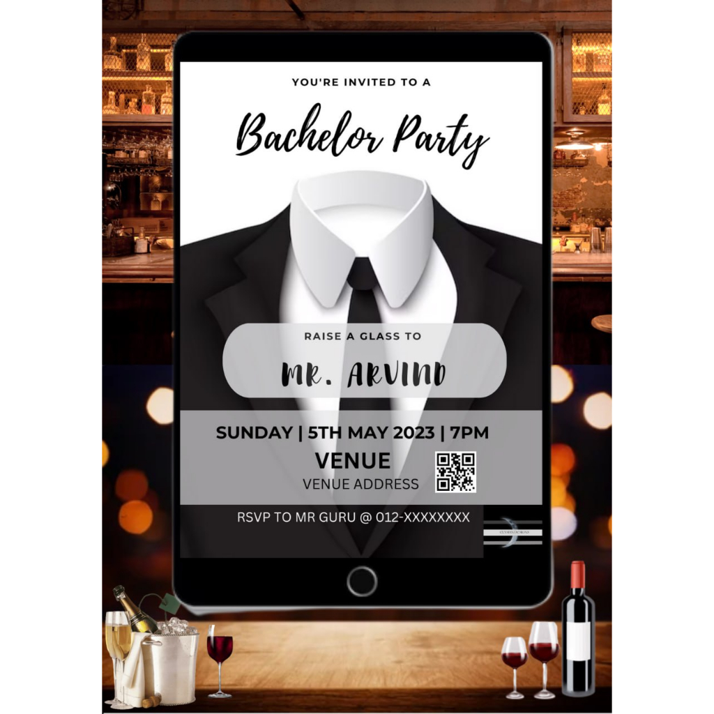 Bachelor Party E-invitations / E-cards / Digital cards / Editable ...