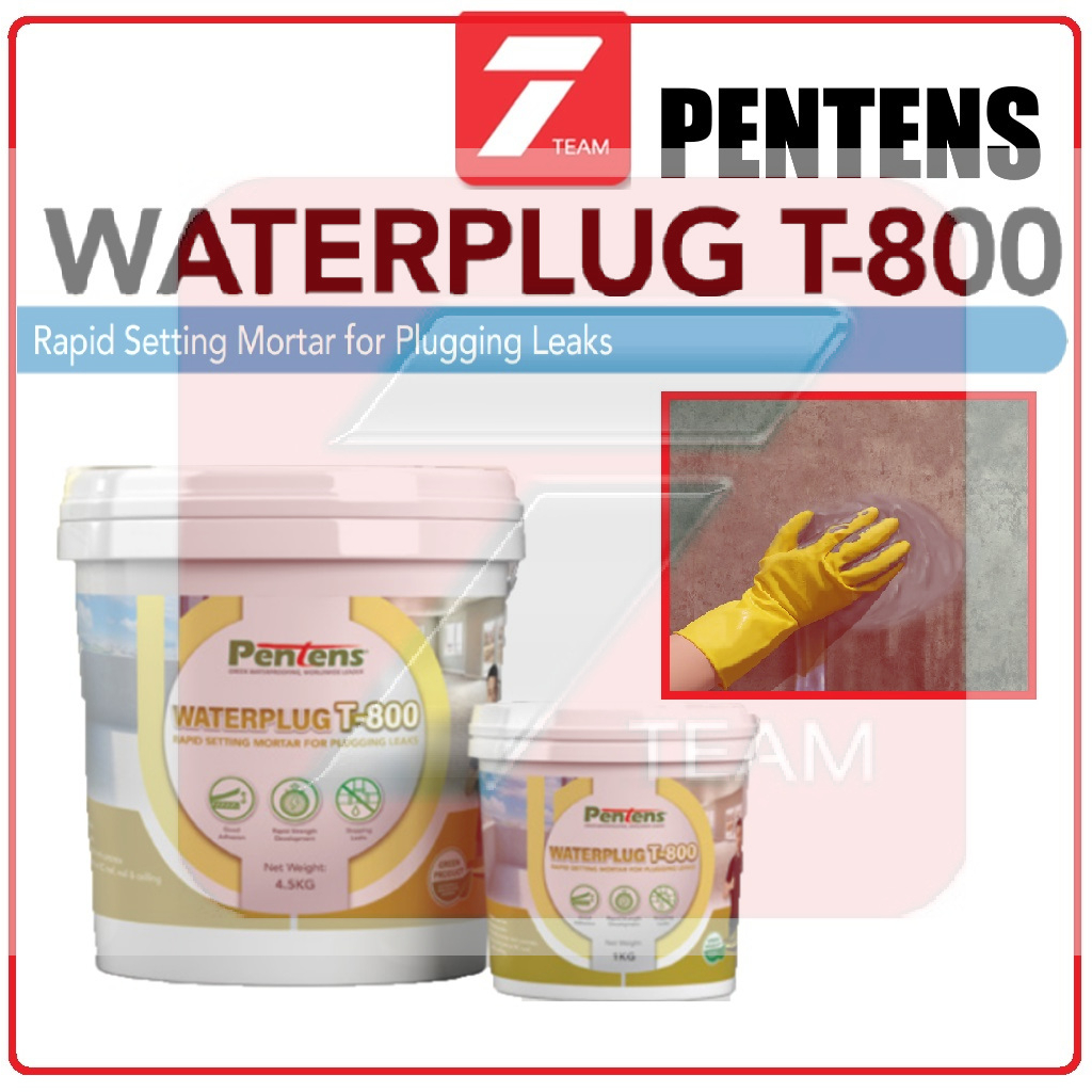 Pentens Waterplug T-800 1kg Rapid Setting Mortar for Plugging Leaks ...