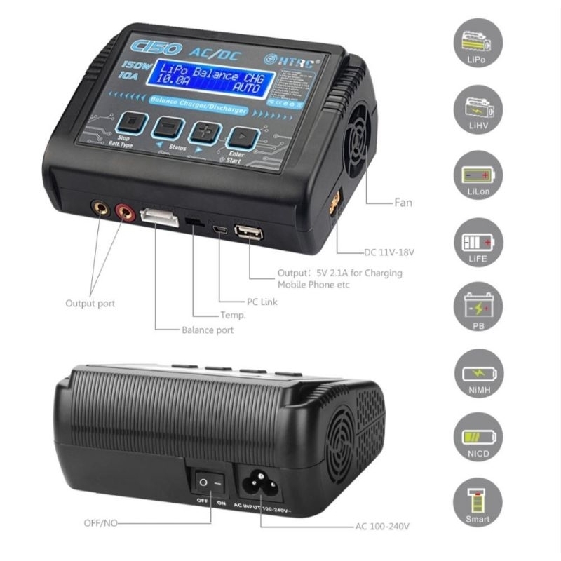 HTRC C150 fast & balancing charger | Shopee Malaysia