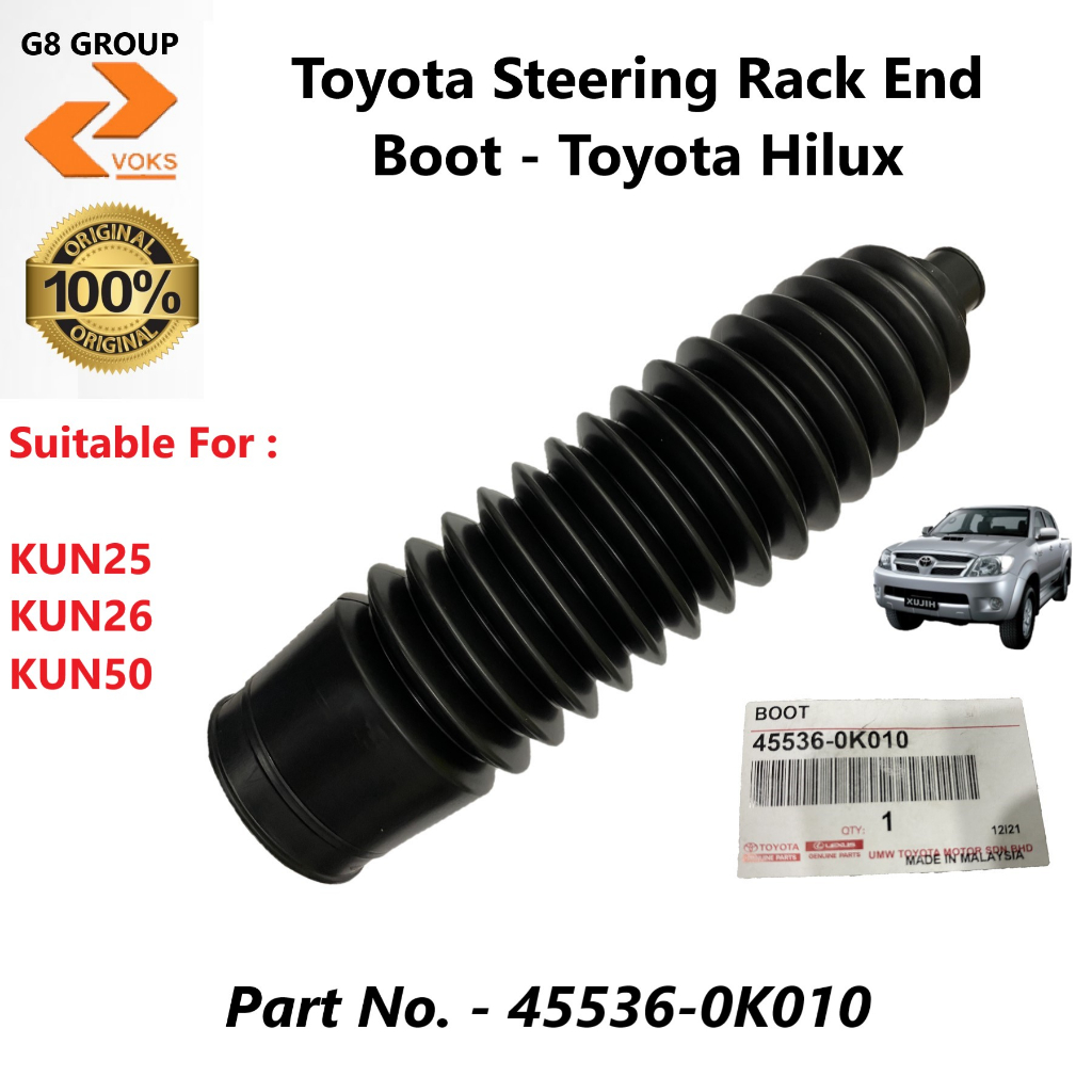 Toyota Steering Rack End Boot - Toyota Hilux ( 45536-0K010 ) | Shopee ...