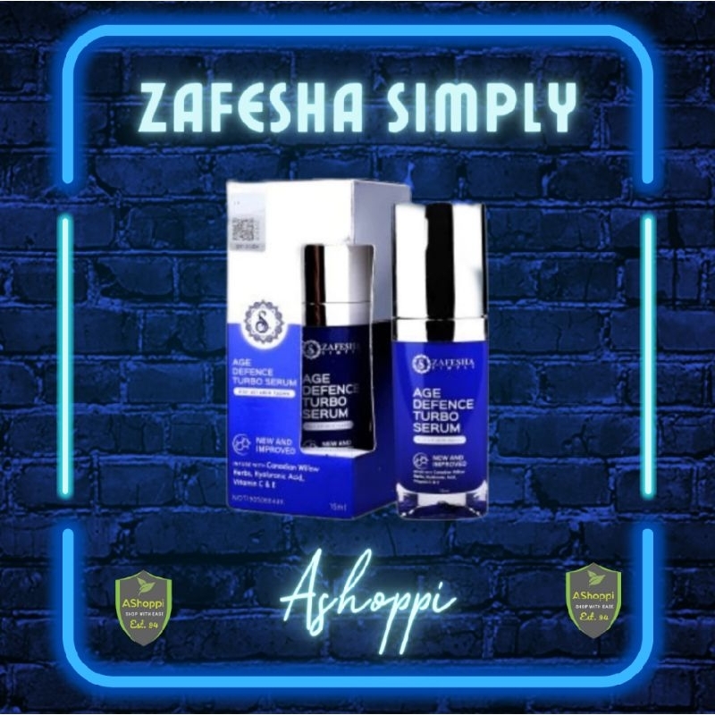 ZAFESHA SIMPLY ZS AGE DEFENCE TURBO SERUM ZAFESHA SERUM | Shopee Malaysia