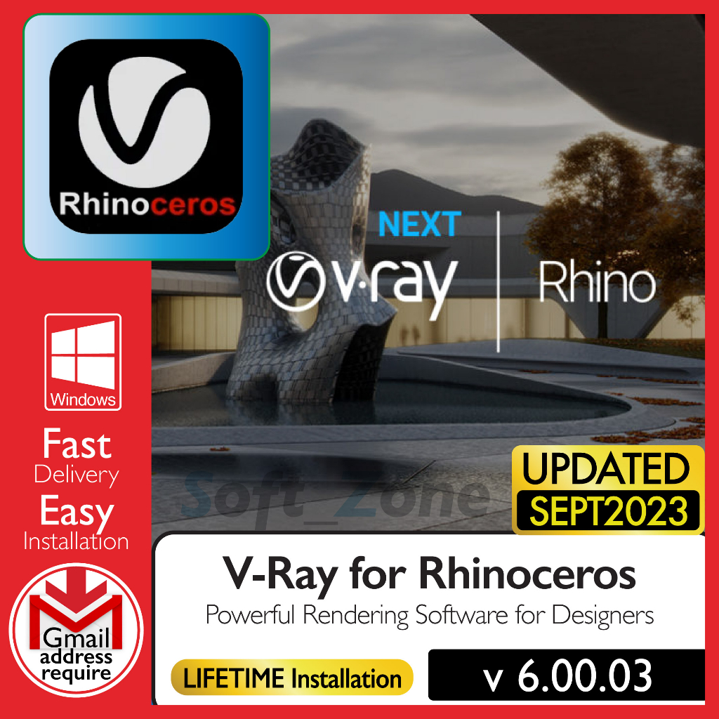 V-Ray N.ext v6.00.03 for Rhinoceros v6, v7,v8 / v4.20.03 for Rhino v5, v6, v7 [Window10 x64 ...