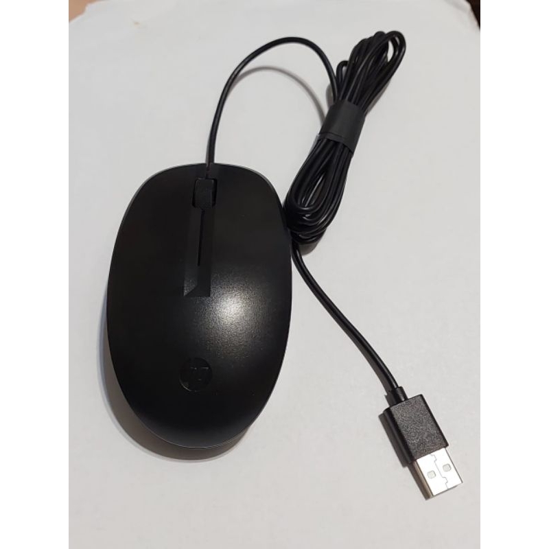 HP 125 wired mouse black color | Shopee Malaysia
