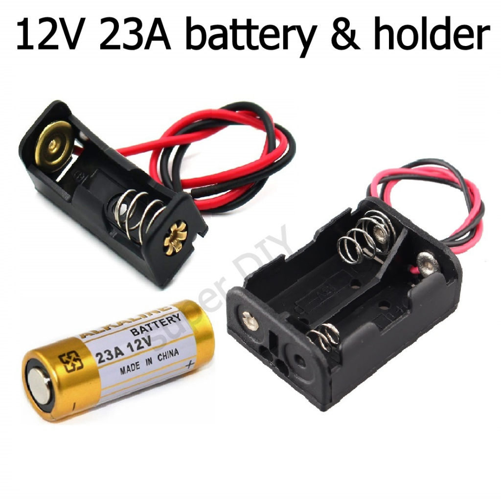 12V 23A 27A Plastic Spring Clip Battery Holder Case Storage Box 24V 23A ...