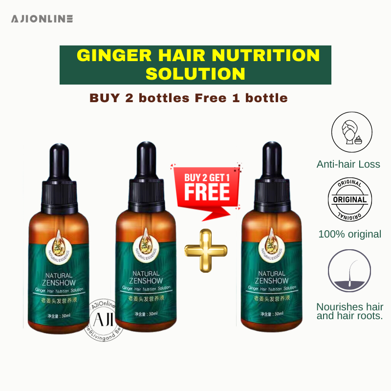 Ready Stock ZHENXIU Ginger Nutrition Essence Hair Tonic 30ml nourishes ...