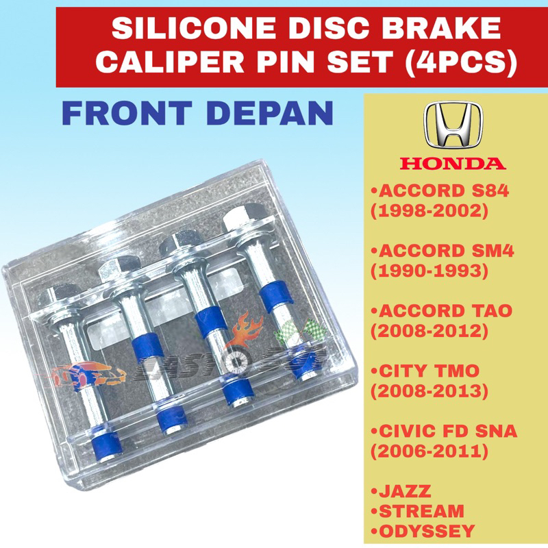 Silicone Disc Brake Caliper Pin Set Front Depan - HONDA ACCORD S84 SM4 ...