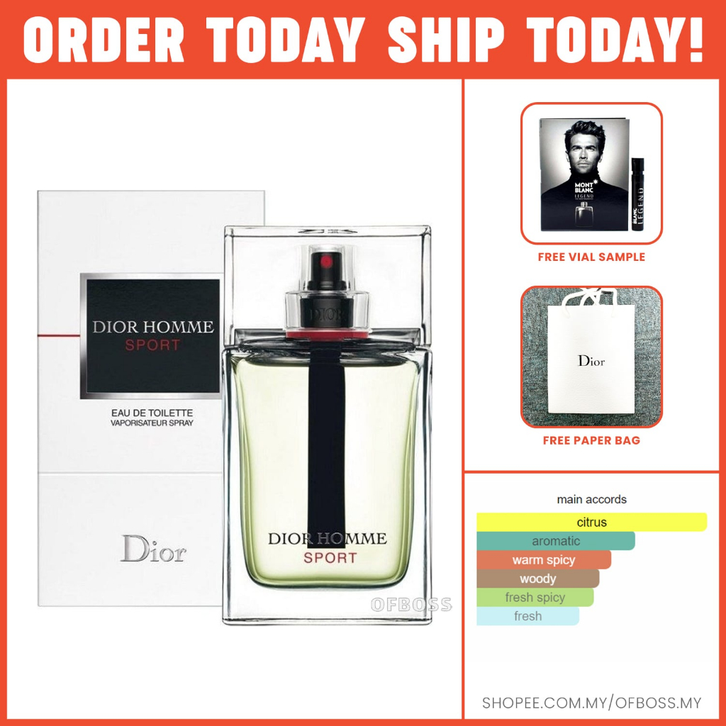 DlOR Homme/Sport/Intense 100ml Eau De Parfum EDP/EDT For Men (Tester ...