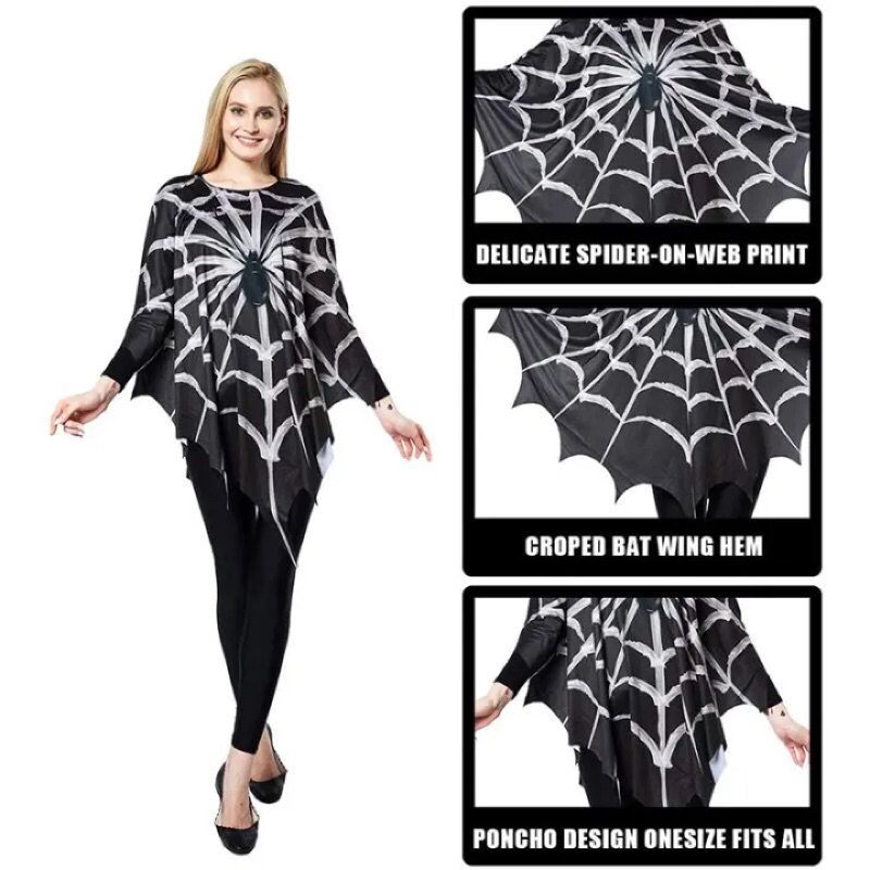 Women Spider Web Cosplay Costumes Adults Halloween Cape | Shopee Malaysia