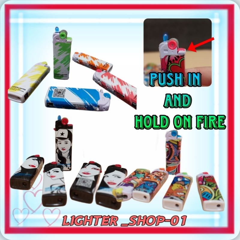 Mini Type Ghost Fire Lighter Length 6.5cm Fixed Fire & Refill Gas ...