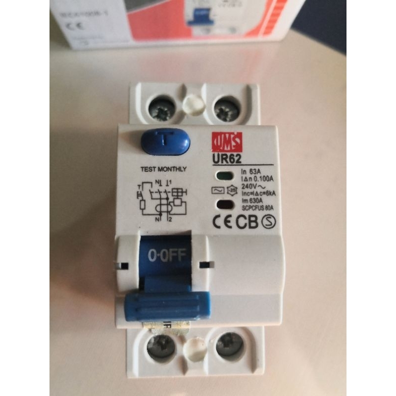 RCCB 63A/100mA UMS 2 pole | Shopee Malaysia