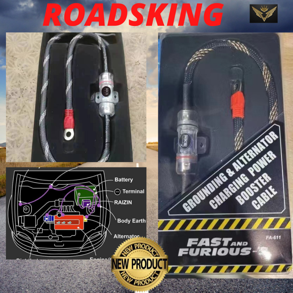 HKS CAR CABLE NANO GROUNDING ALTERNATOR CHARGING POWER BOOSTER WIRE KIT ...
