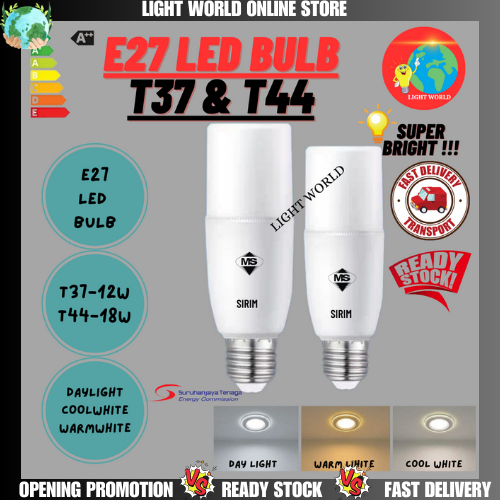 [SIRIM APPROVED] LED Bulb E27 Sirim 12W 18W / LED Stick Bulb 12W 18W ...