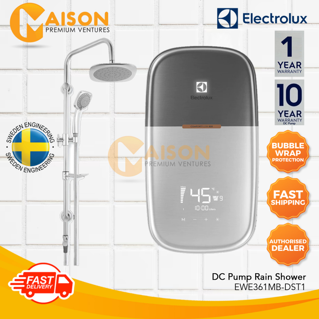 [Display Set] Electrolux Rain Shower Water Heater With DC Inverter Pump ...