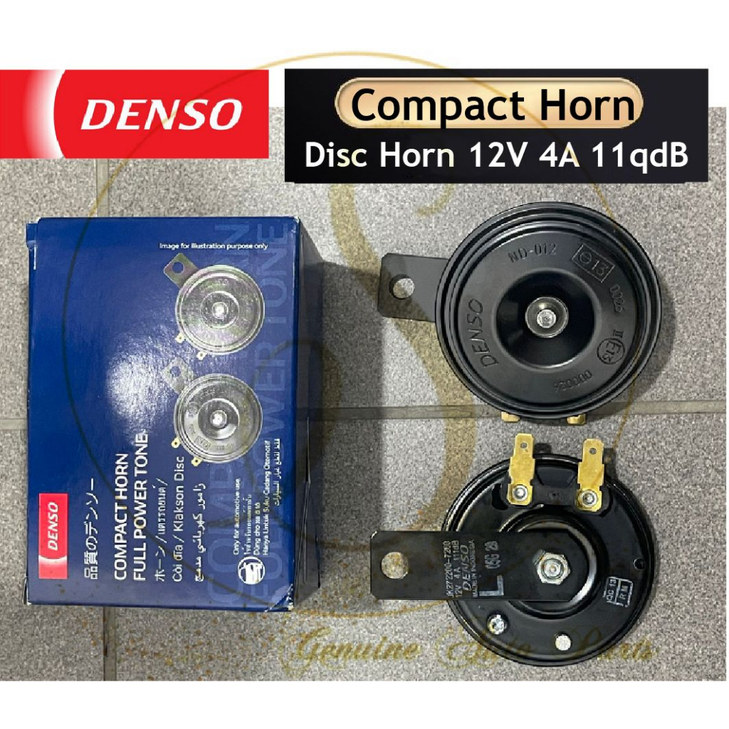 (100% ORIGINAL) DENSO COMPACT HORN FULL POWER TONE DISC HORN 1SET 12V ...