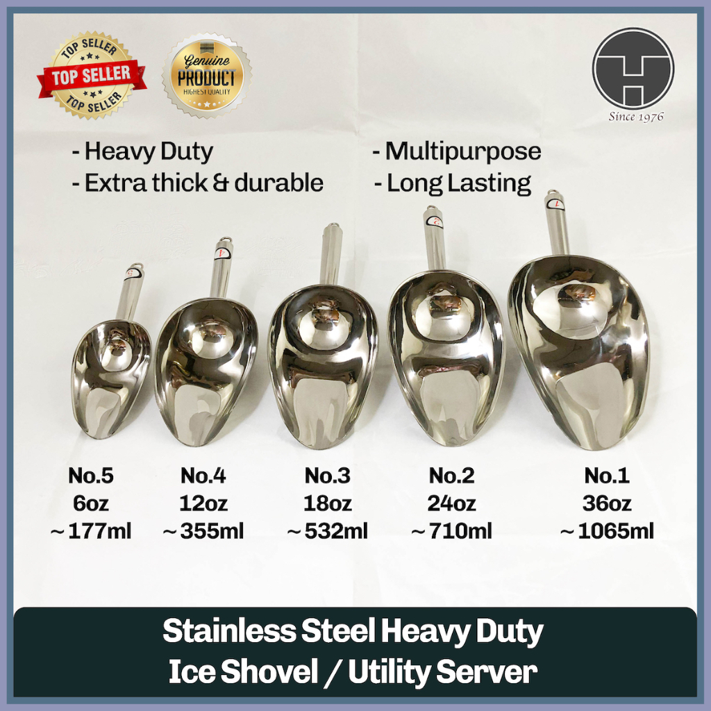 [TeoHin] Heavy Duty Stainless Steel Ice Shovel / Utility Server / Dry ...