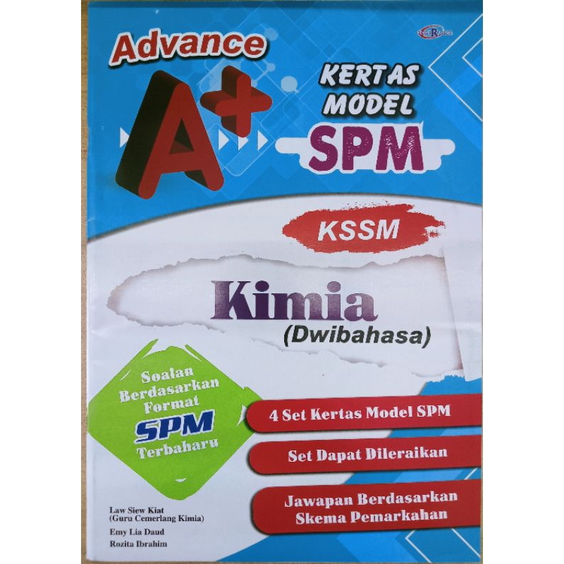 Advance A Kertas Model Spm Kssm Kimia Dwibahasa Shopee Malaysia