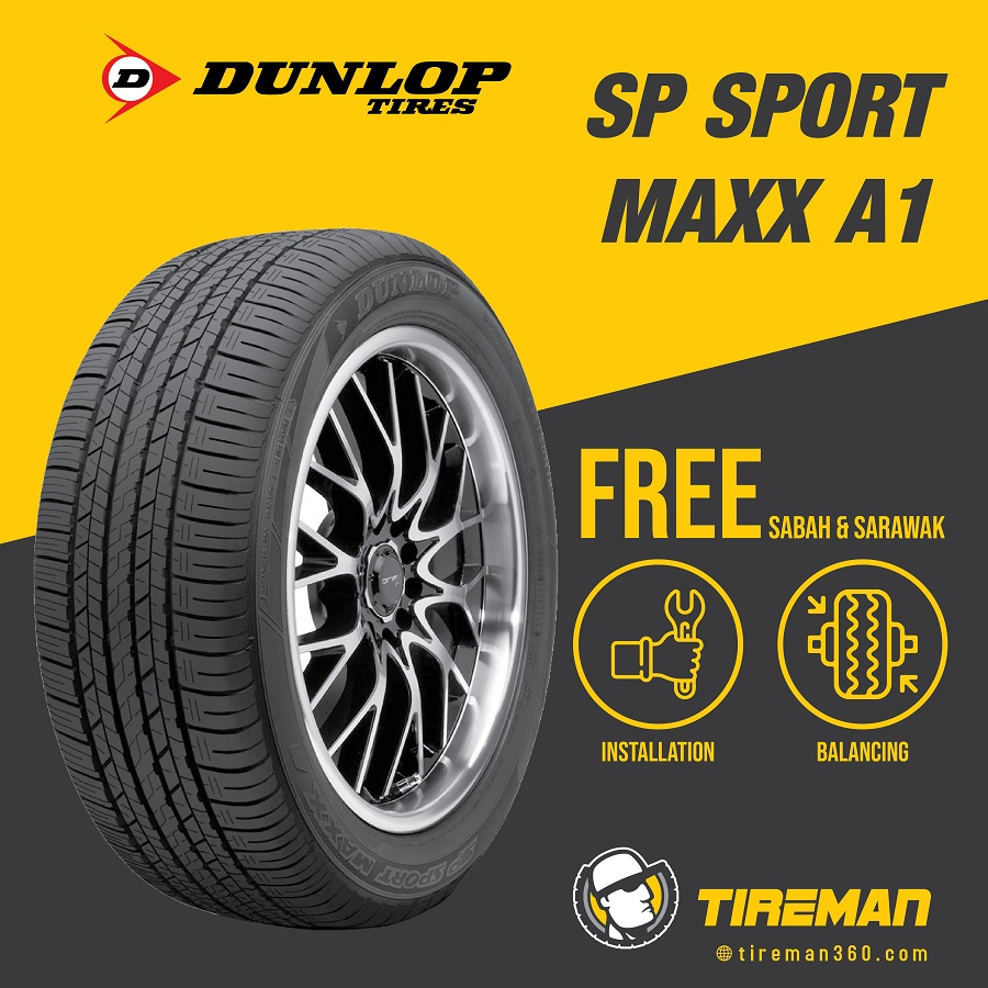 (Year 22) Dunlop SP Sport Maxx A1 235/55R19 Inch Tayar Tire (FREE ...