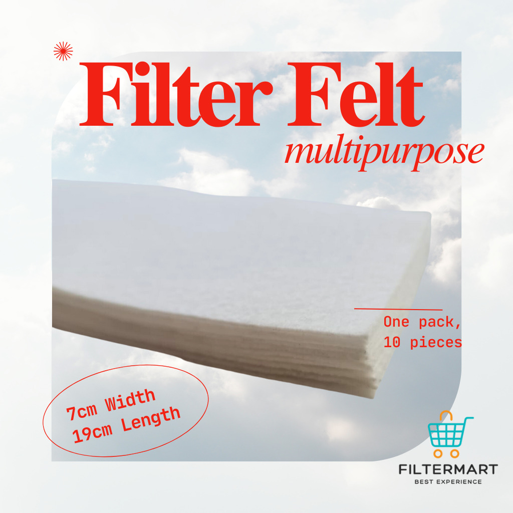 [READY STOCK] WHITE FILTER FELT PAD, KAIN CLOTH, ONE PACK 10PCS ...