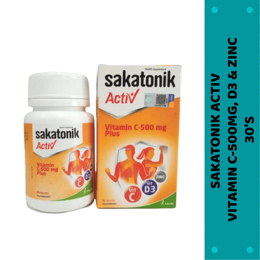[EXP1/2025]Sakatonik Activ Vitamin C-500mg Plus 30's | Shopee Malaysia