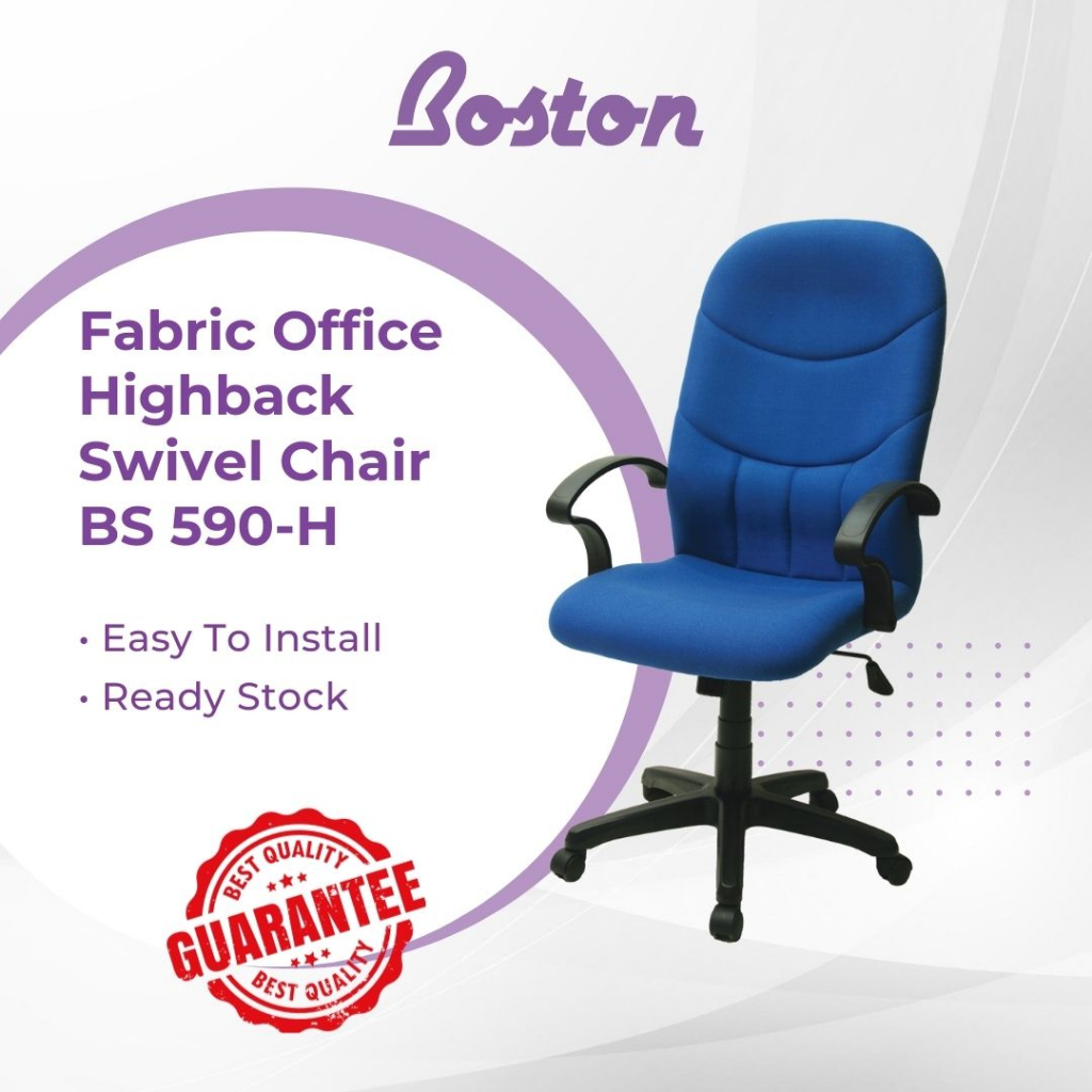 Boston Swivel Executive Office Highback Chair (BS 590-H) - Fabric Chair ...