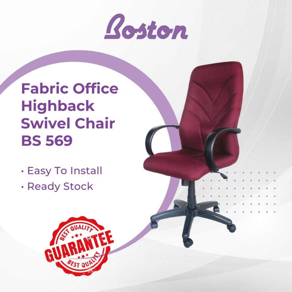 Boston Swivel Executive Office Highback Chair (BS 569) - Fabric Chair ...