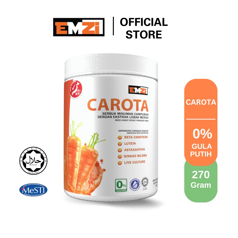 Emzi Carota Dari Ekstrak Lobak Merah (270g) | Shopee Malaysia