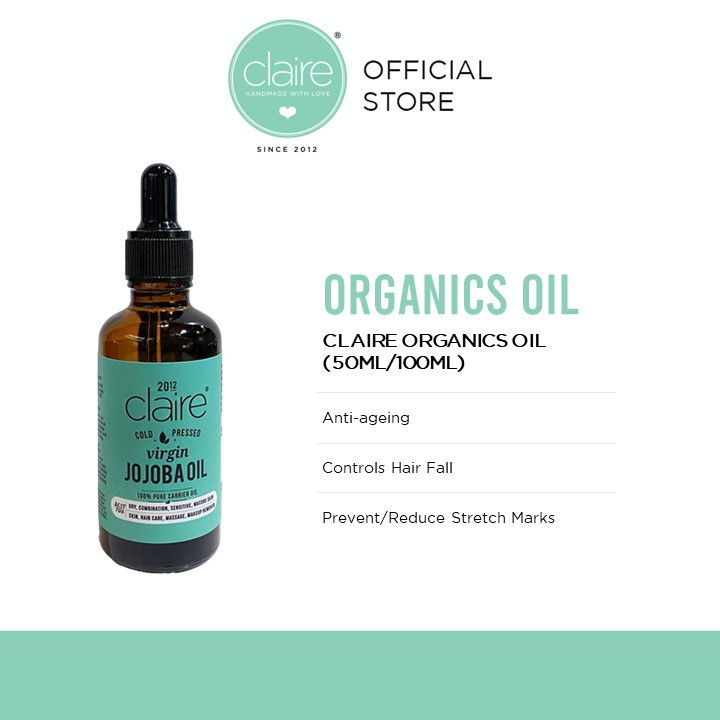 Claire Organics Pure & Unscented Carrier Oil (50ml/100ml) | Shopee Malaysia