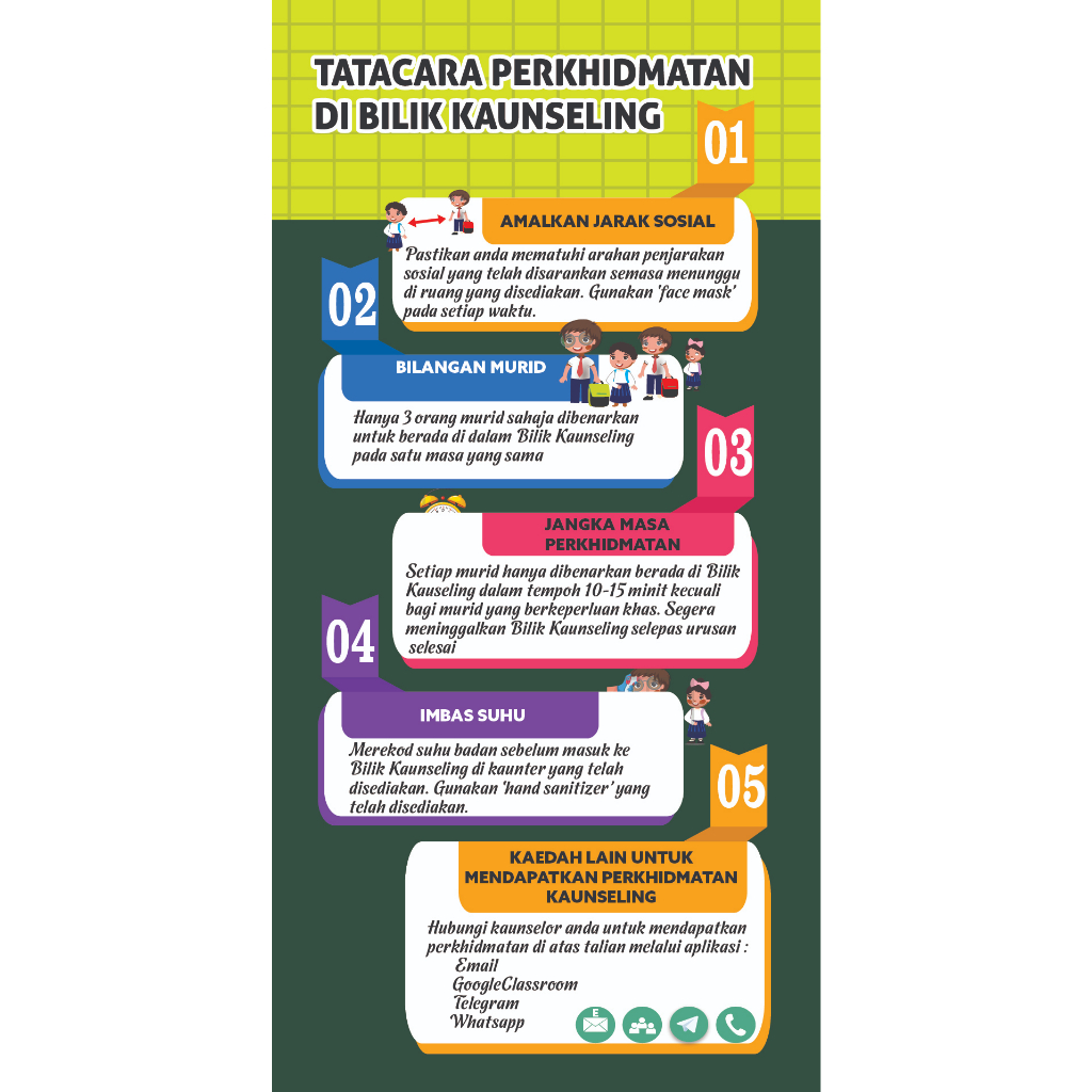 Banner/Bunting Tatacara Perkhidmatan kaunseling di sekolah | Shopee ...