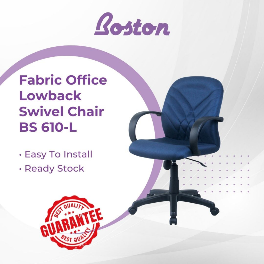 Boston Swivel Executive Office Lowback Chair (BS 610-L) - Fabric Chair ...