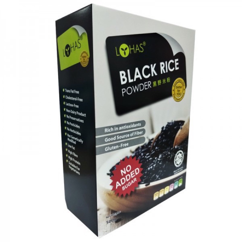 Lohas Organic Black Rice Powder 500g 有机黑野米粉 | Shopee Malaysia