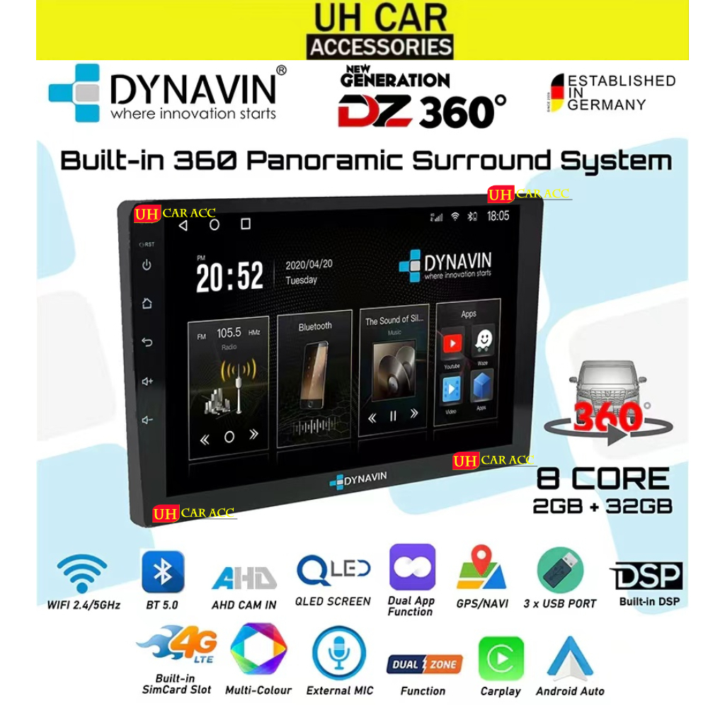 Dynavin DZ Pro Series With 4G/CarPlay/DSP/Android Auto (Octa-Core 2GB ...