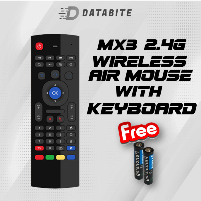 TV Box PC Air mouse & voice remote mx3/mx3 mini with voice control Alat Kawalan Jauh dengan ...