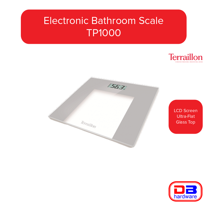 Terraillon Electronic Bathroom Scale TP1000 (Grey) | Shopee Malaysia