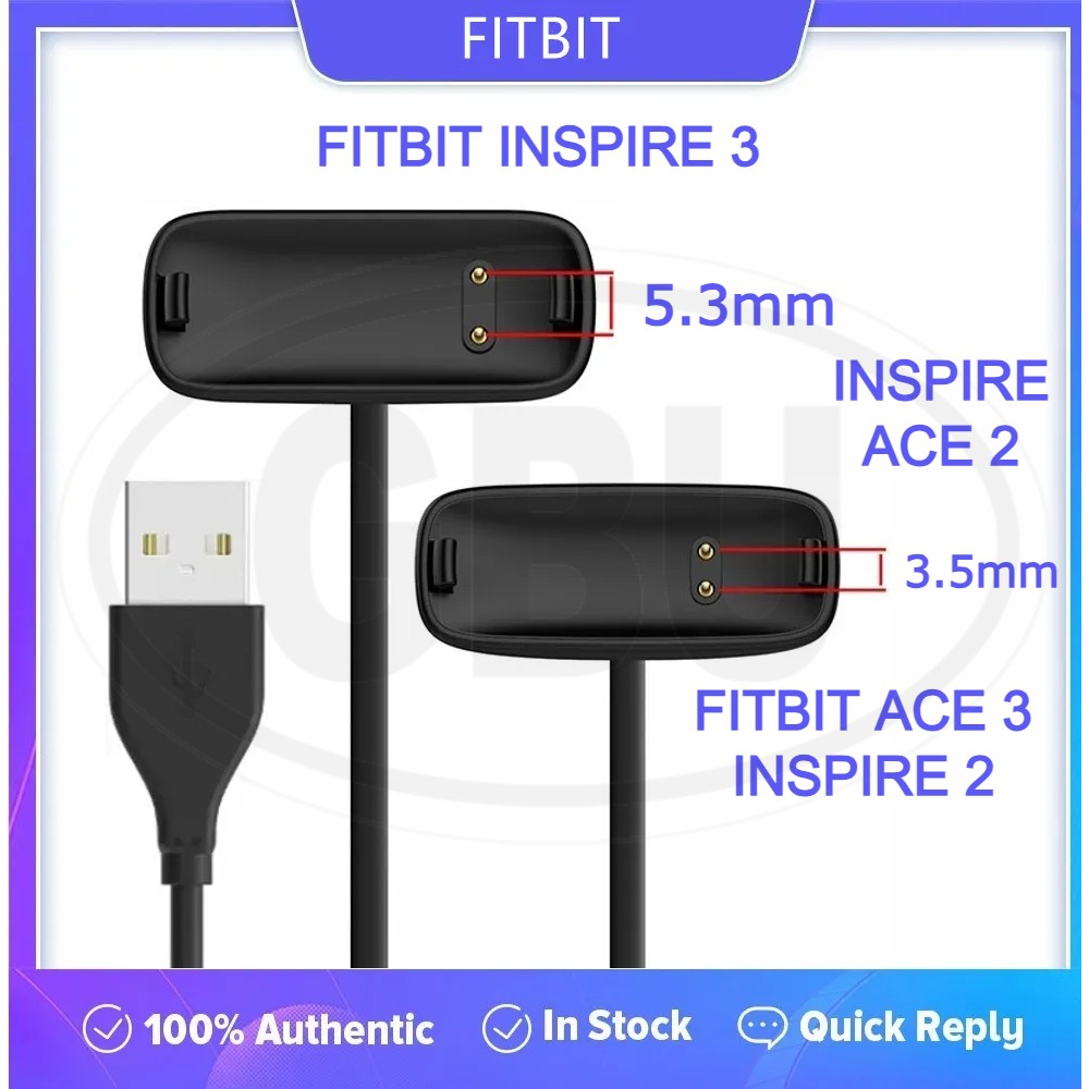 Fitbit Inspire 3 / Inspire 2 / Inspire / Ace 3 / Ace 2 Charger USB ...