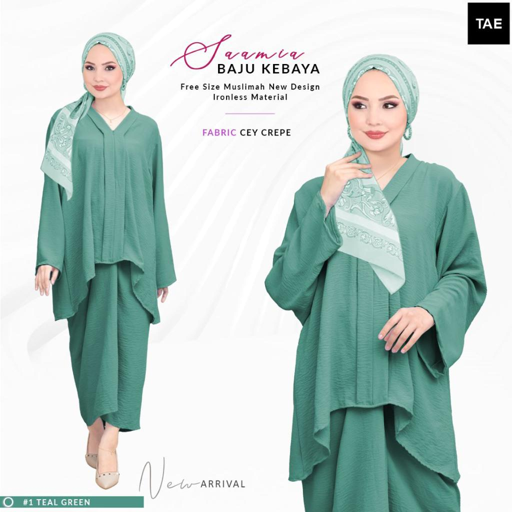 Saamia Baju Kebaya Free size Ironless CEY Material by Mood Mist Fashion ...