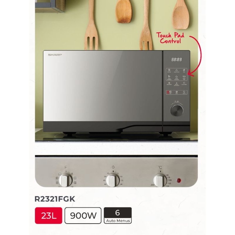 SHARP 23L FLATBED BASIC MICROWAVE OVEN R2321FGK | Shopee Malaysia