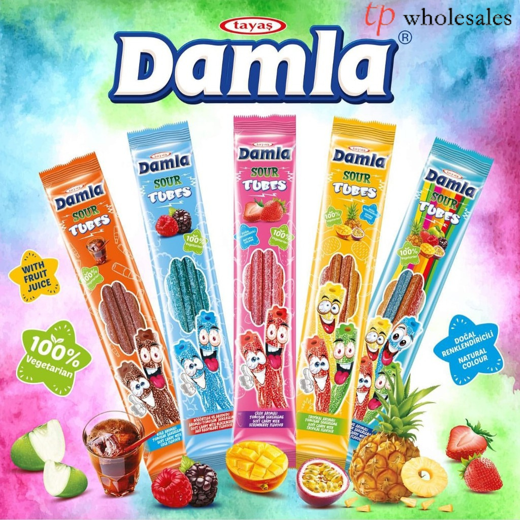 DAMLA SOUR TUBES SOFT CANDY 30G | Shopee Malaysia